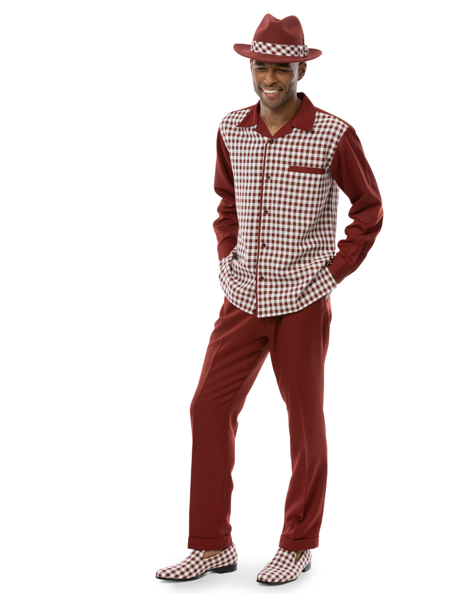 Calico Collection: Montique Checkered 2 Piece Long Sleeve Walking Suit ...