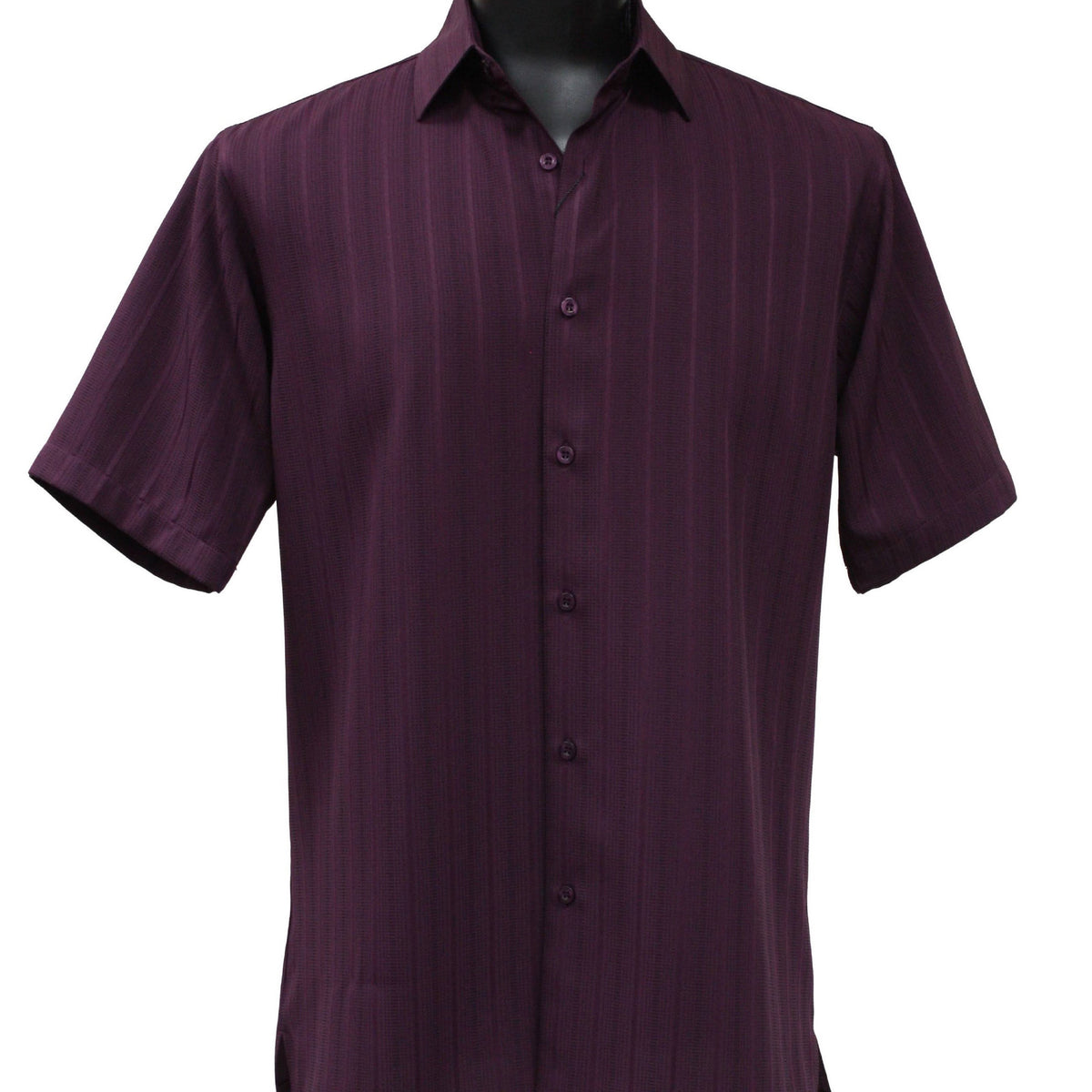 Regent's Line Plum Vertical Stripe Microfiber Shirt – Sophisticated ...