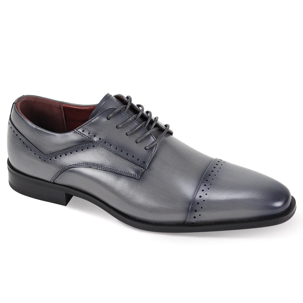 Artisan Collection: Grey Leather Brogue Shoes – Modern Sophistication ...