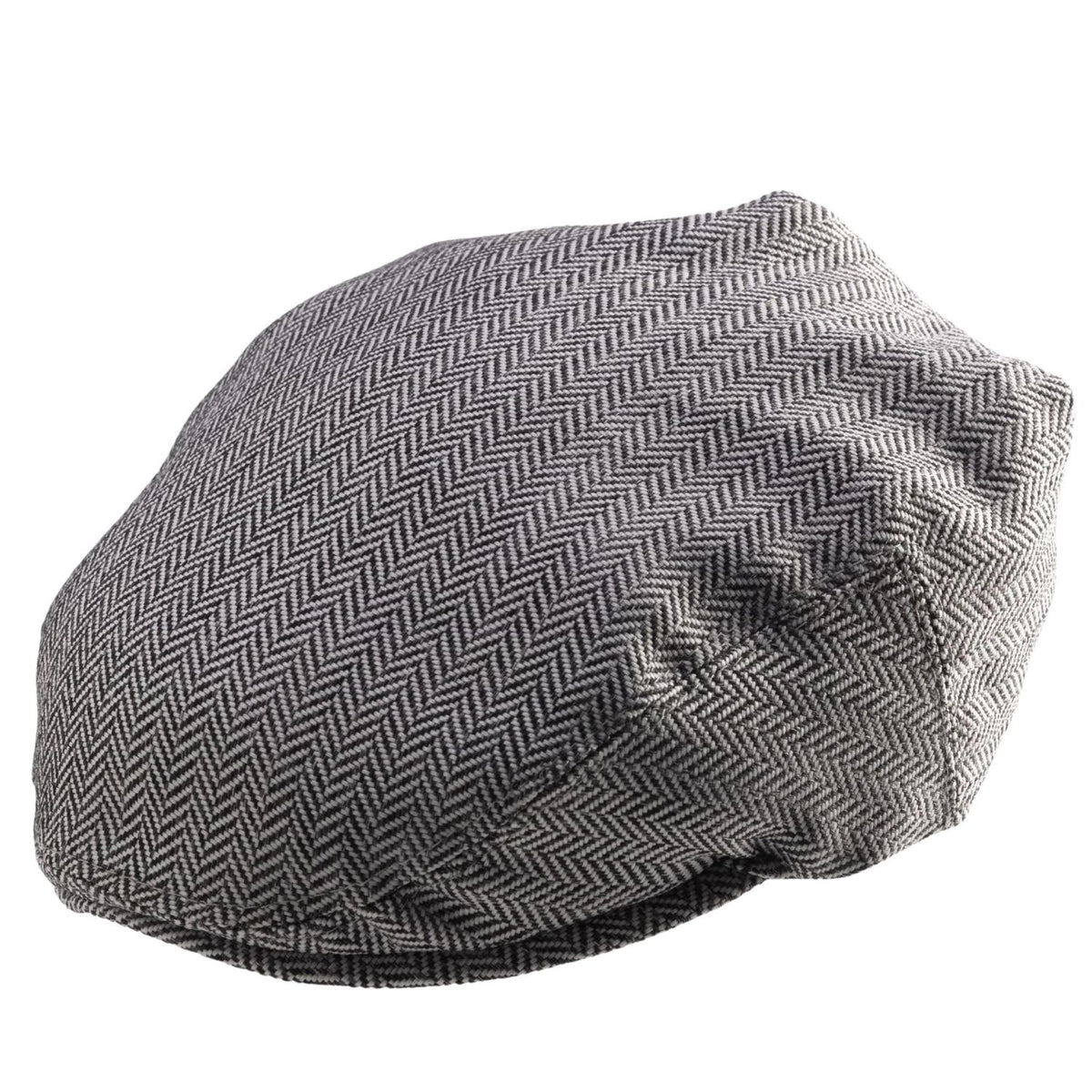 Refined Black Herringbone Ivy Cap - Classic Elegance – Suits & More