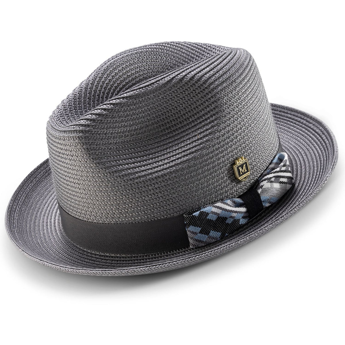Jivejazzle Collection: Montique Weave Design Fedora Dress Hat In Grey ...
