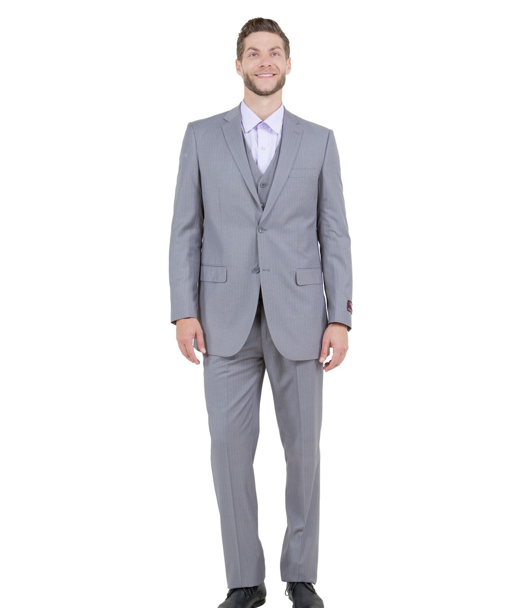 Valiant Vintage Light Grey Pinstripe Suit – Subtle Sophistication ...