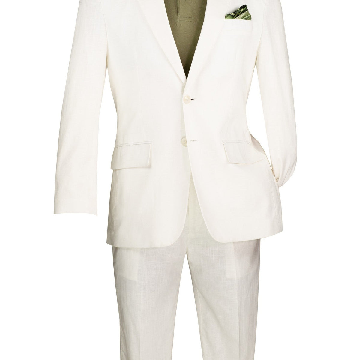 Albero Collection: White Linen Cotton Modern Fit 2-Piece Suit – Suits ...