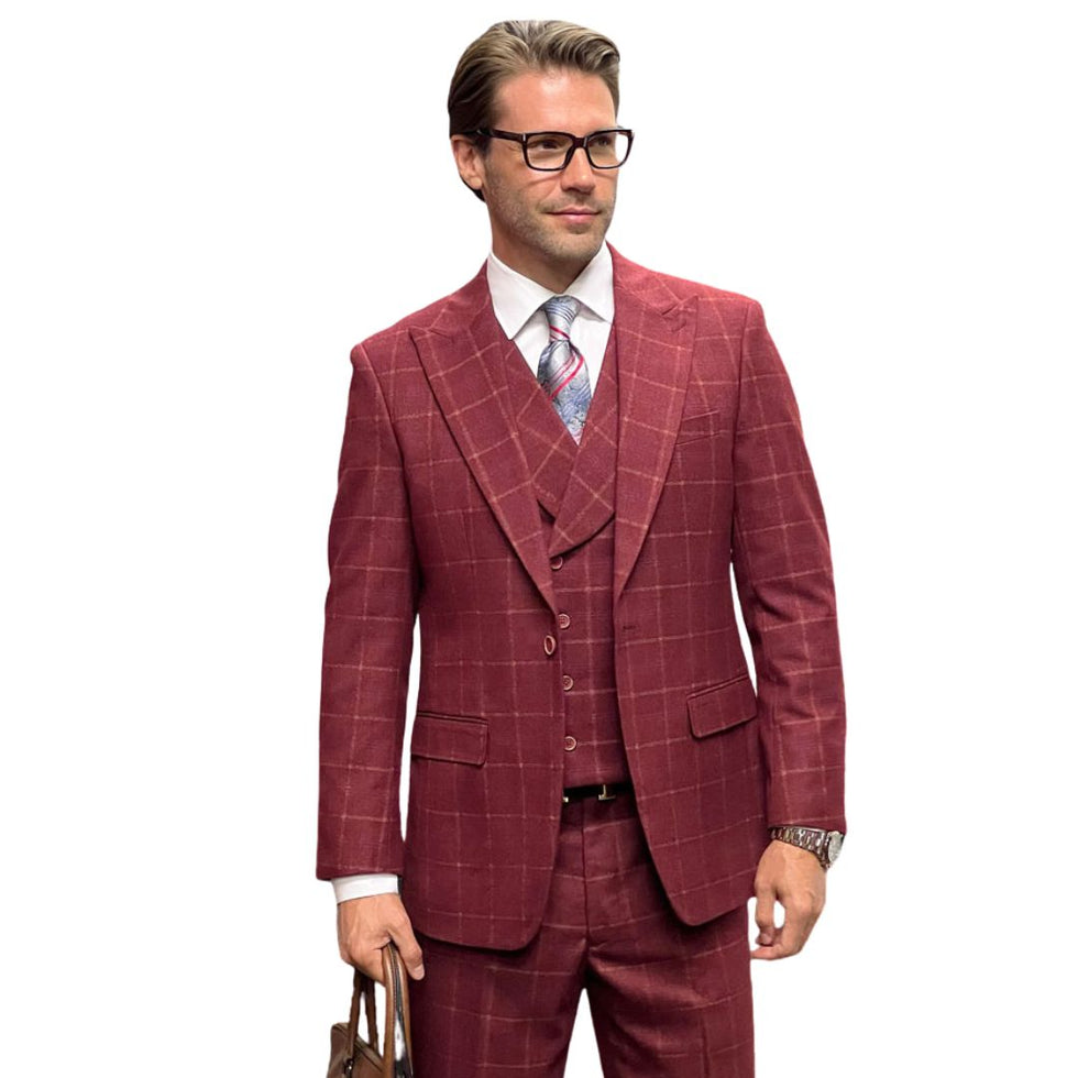 Burgundy Suits for Bold Men - Suits & More