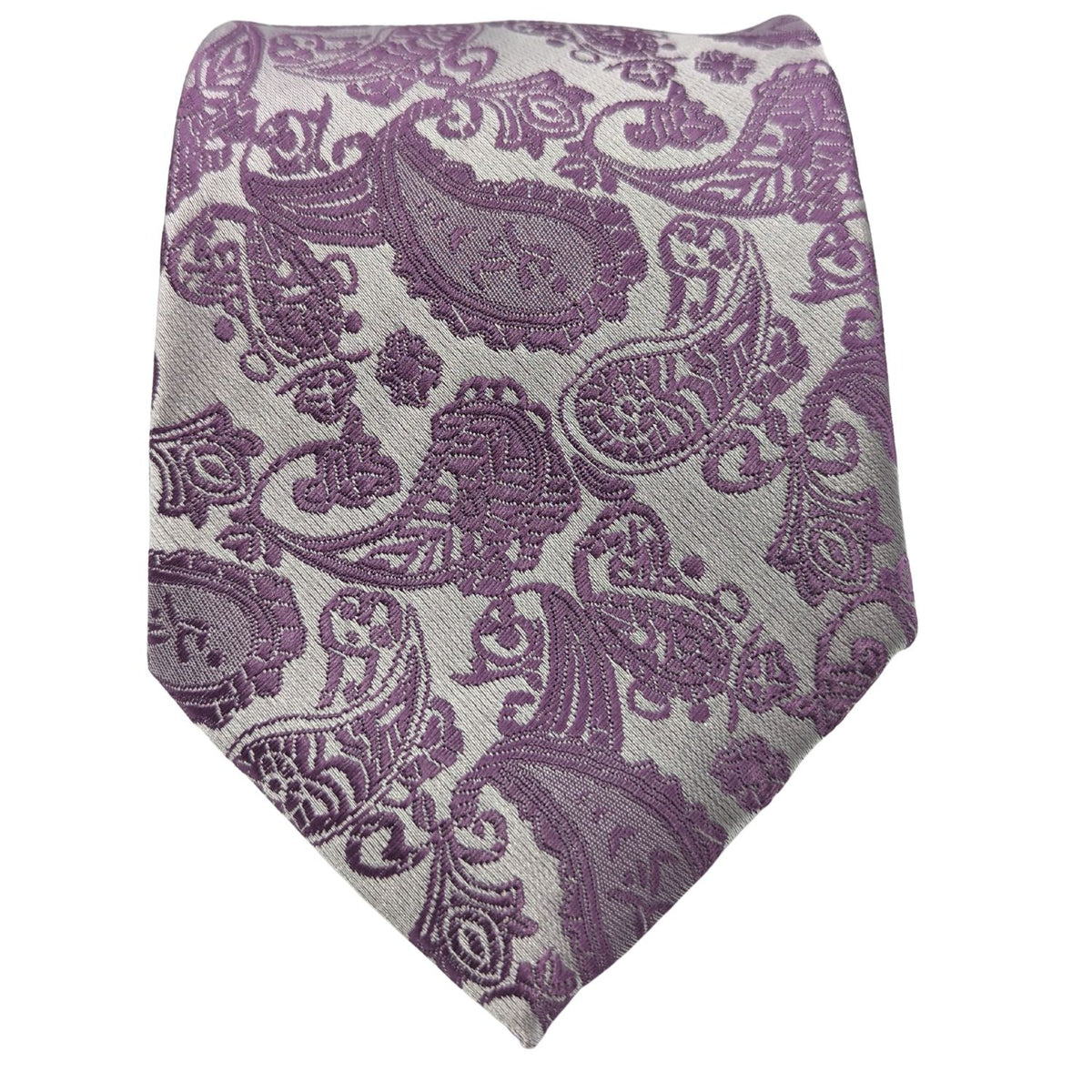 Paisley Prestige Collection: Paisley Design Purple Necktie – Suits & More