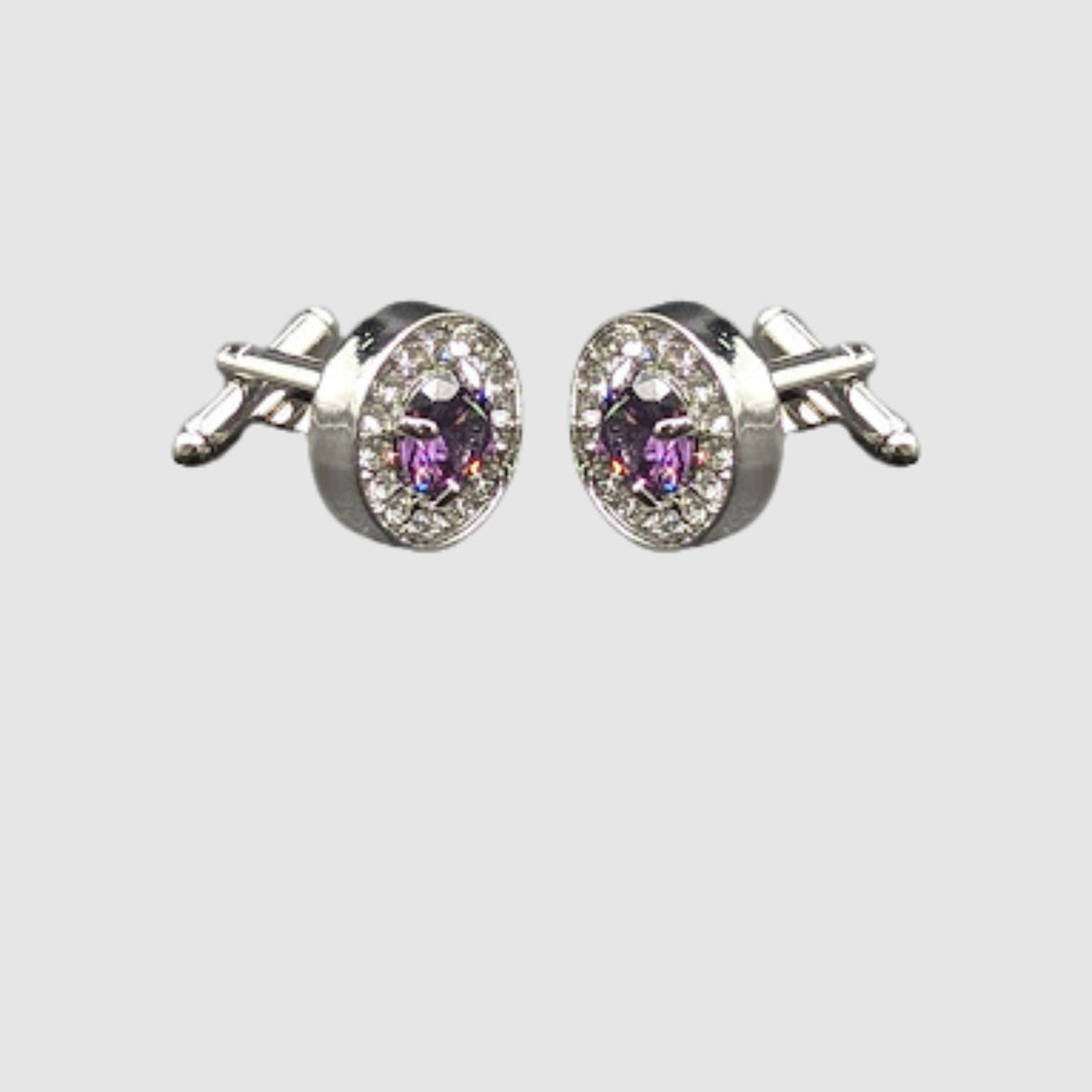 Purple Crystal Halo Cufflinks – Suits & More