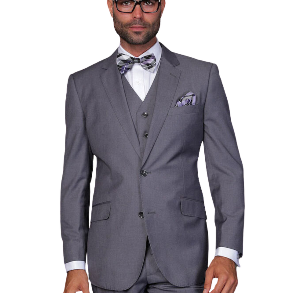 Charcoal 3PC Solid Suit Super 150's Italian Wool Modern Fit – Suits & More