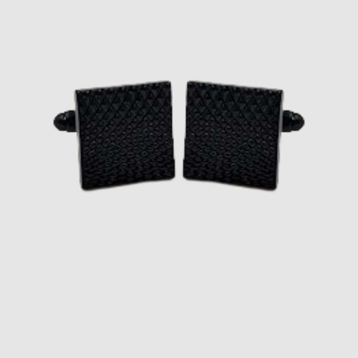 Textured Black Square Cufflinks – Suits & More