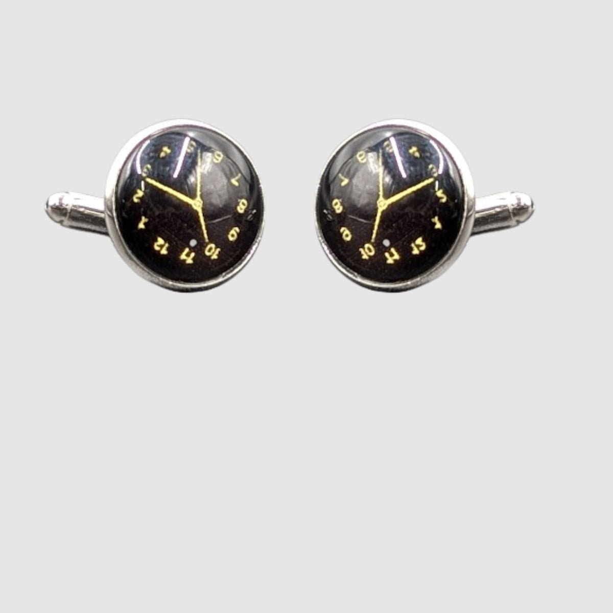 Clock Face Silver Cufflinks – Suits & More