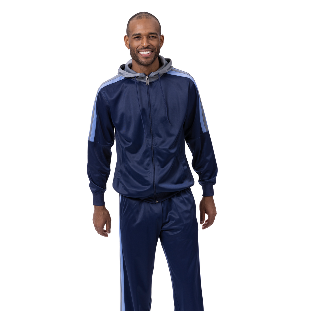 Montique Men's Navy Casual Sport Tracksuit 2 Piece Set JS-30 – Suits & More