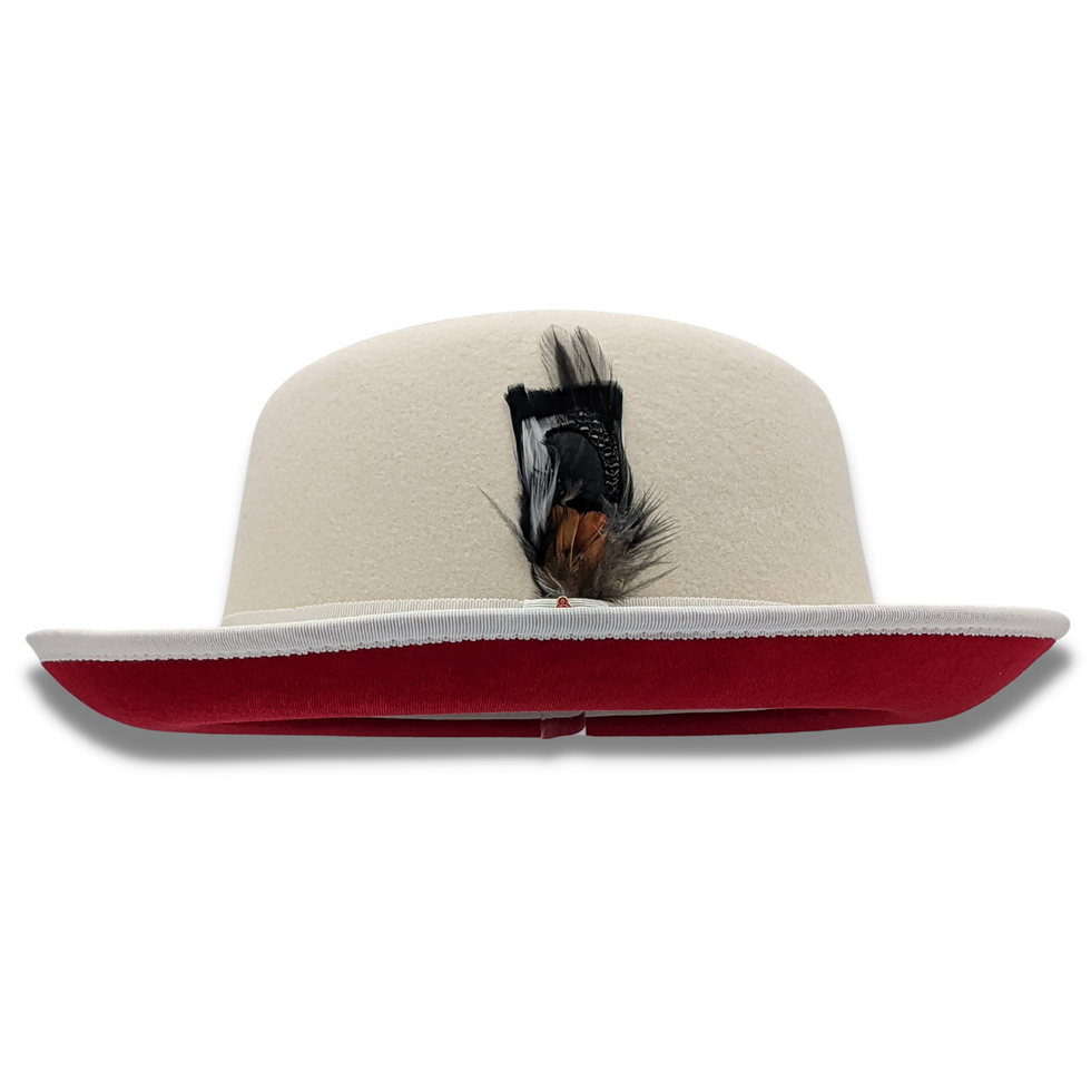 Men's Red Bottom Fedora Hats - Elevate Your Style | SuitsAndMore ...