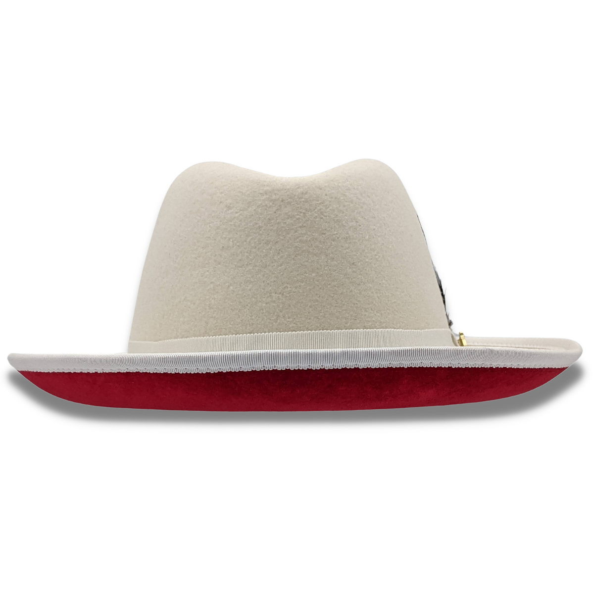 Men's Red Bottom Fedora Hats - Elevate Your Style | SuitsAndMore ...